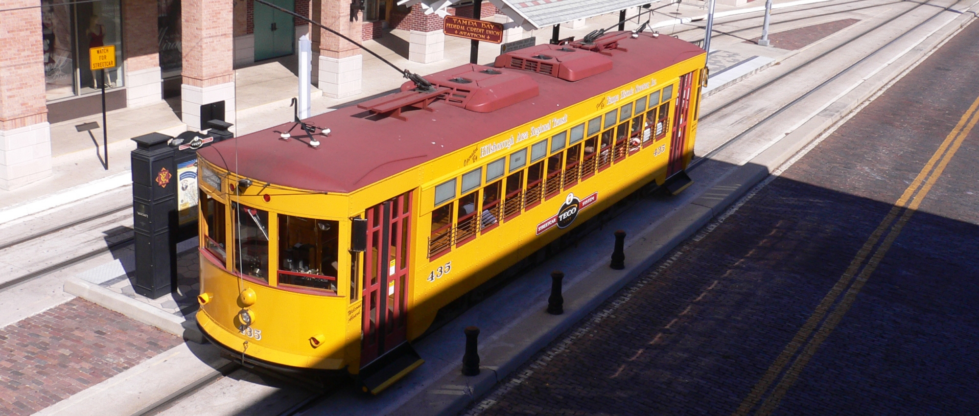 Teco Line Streetcar System in Tampa Florida historische Straßenbahn